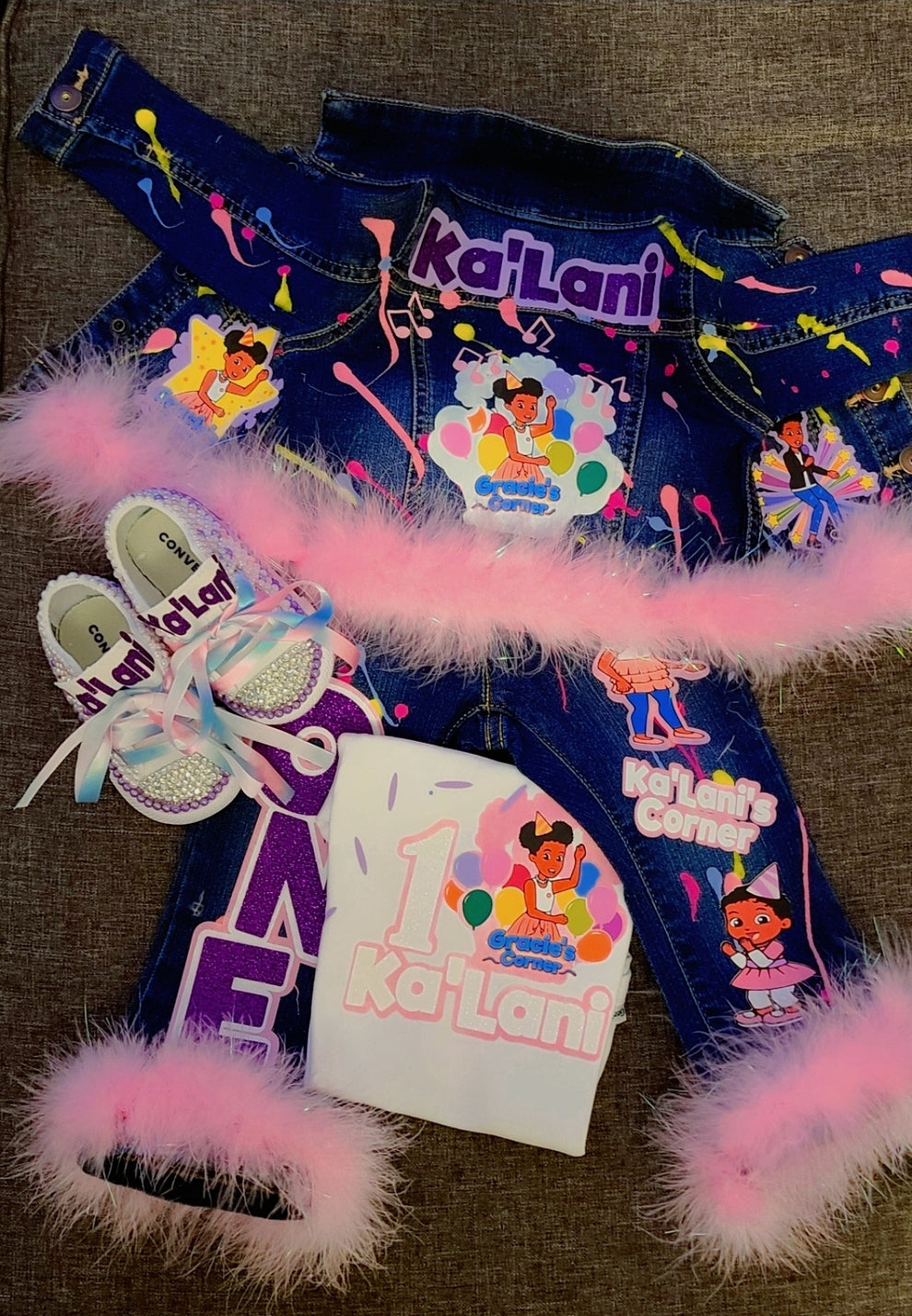 Birthday Custom Denim Set – Designing With Rakeya